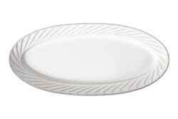 Rondo 31オーバル長皿 しのぎクリーム | 小田陶器公式サイト